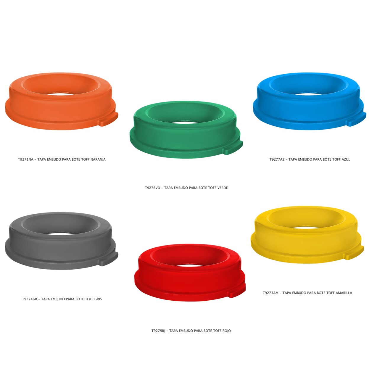 TAPA EMBUDO PARA CONTENEDOR TOFF 120 LITROS, Grupo Meta : Soluciones de ...